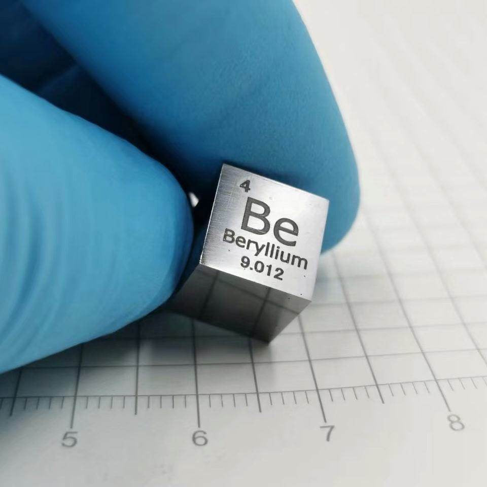 Beryllium cube 10 mm with 4 mirror sides – Chemical Elements